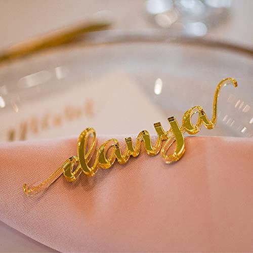 Personalized Wedding Signs Acrylic Place Cards Place Name Settings Wooden Custom Guest Table Names Laser Cut Name Formal Wedding Invitation Escort Cards Wood Bride Groom Party Decorations Event Decor