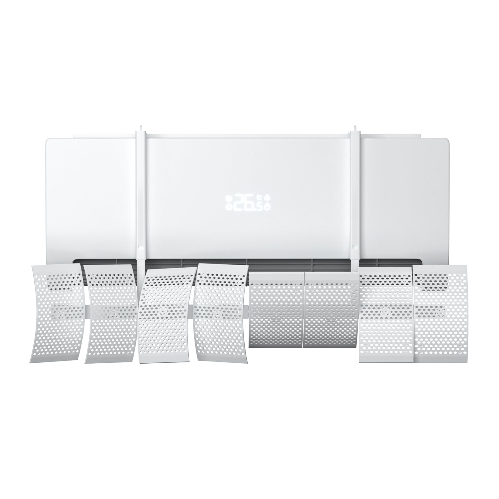 OOCOME Adjustable AC Air Deflector, Conditioner Air Vent Deflector, Air Wing Air Cooled Baffle for Split Air Conditioners, Adjustable Wind Direction in 8 Directions, Witch