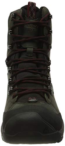 KEEN Men's Revel 4 High Polar Insulated Waterproof Snow Boot, Magnet/Red Carpet, 10.5