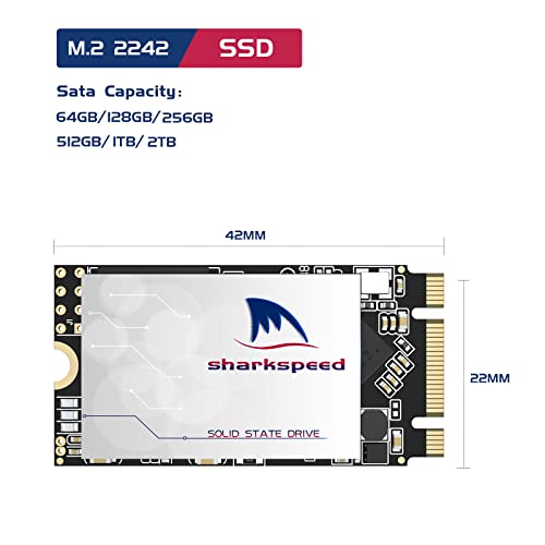 SHARKSPEED SSD 1TB M.2 2242 NGFF Plus Internal M2 SSD 3D NAND SATA III 6 Gb/s, Solid State Drive for Notebooks Desktop PC (M.2 2242 1TB)