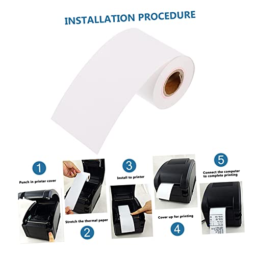 PLAFOPE 5 Rolls Rolls Glasses optometry paper lables tabs pos receipt paper thermal shipping labels thermal labels thermal view paper print paper thermal paper computer white tester