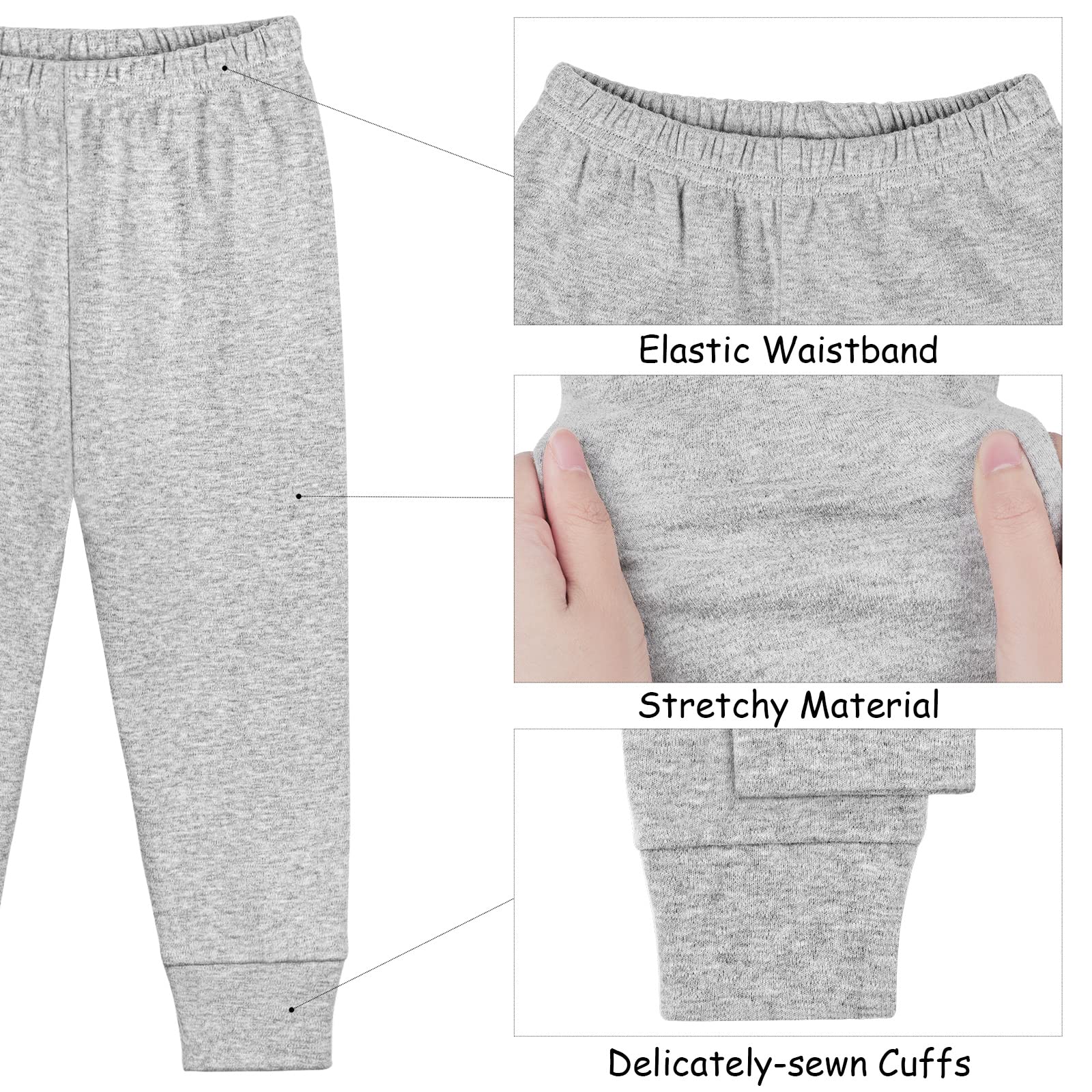 Resinta 5 Pack Baby Girls' Pants Baby Soft Cotton Leggings, 3 Months to 24 Month Sizes