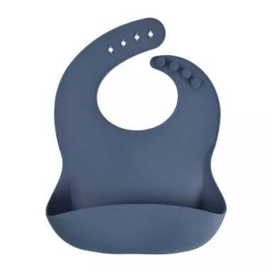 Set of 3 Silicone Baby & Toddlers Bibs, BPA Free Silicone, Food Bibs, Waterproof, Unisex. Adjustable.