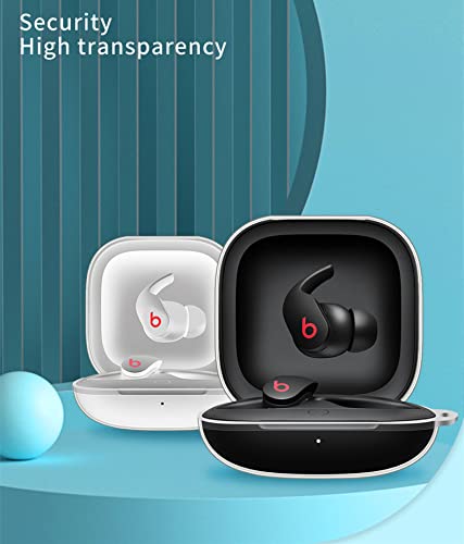 Soft TPU Transparent Case for Beats Fit Pro 2021 β True Wireless Noise Cancelling Earbuds, Beats Fit Pro Case Cover with Keychain for Women Men (Transparent)