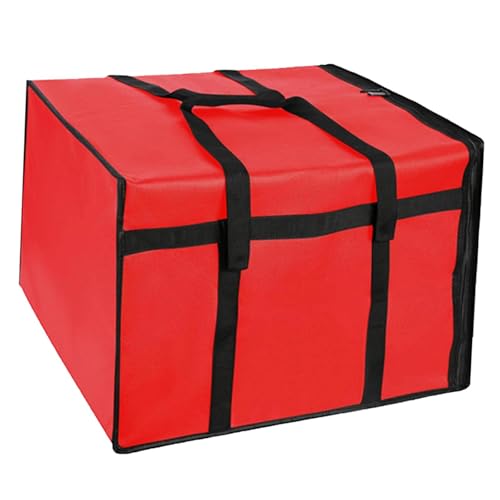 WeiLaiKeQi Thermal Pizza Delivery Carrier Bag for Food Service with Dual Zippers, 60cmx60cmx35cm