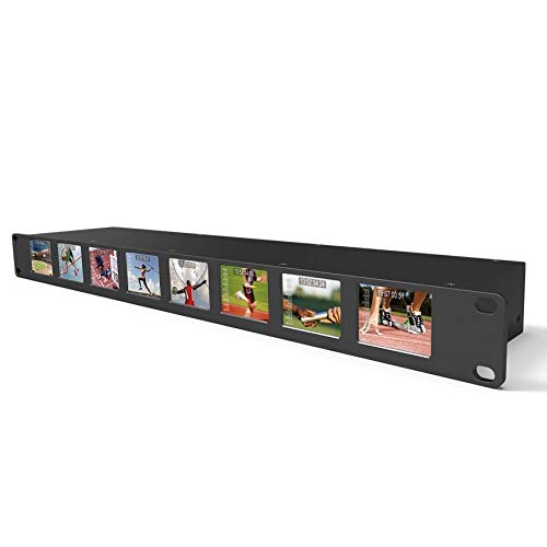 LILLIPUT RM-0208S 8Ć2" 1RU Rackmount Monitors with SDI Equalization and re-clocking 8Ć3G-SDI in & 8Ć3G-SDI loopout