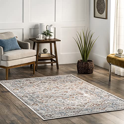 nuLOOM Cady Machine Washable Transitional Area Rug, 5x8, Beige