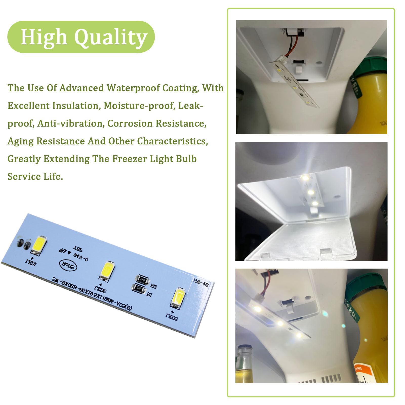 SW-BX02B Refrigerator LED Light Board and Refrigerator Bulb Replacement for Frigidaire LED Light,Refrigerator LED Light Module ZBE2350HCA(1pc)