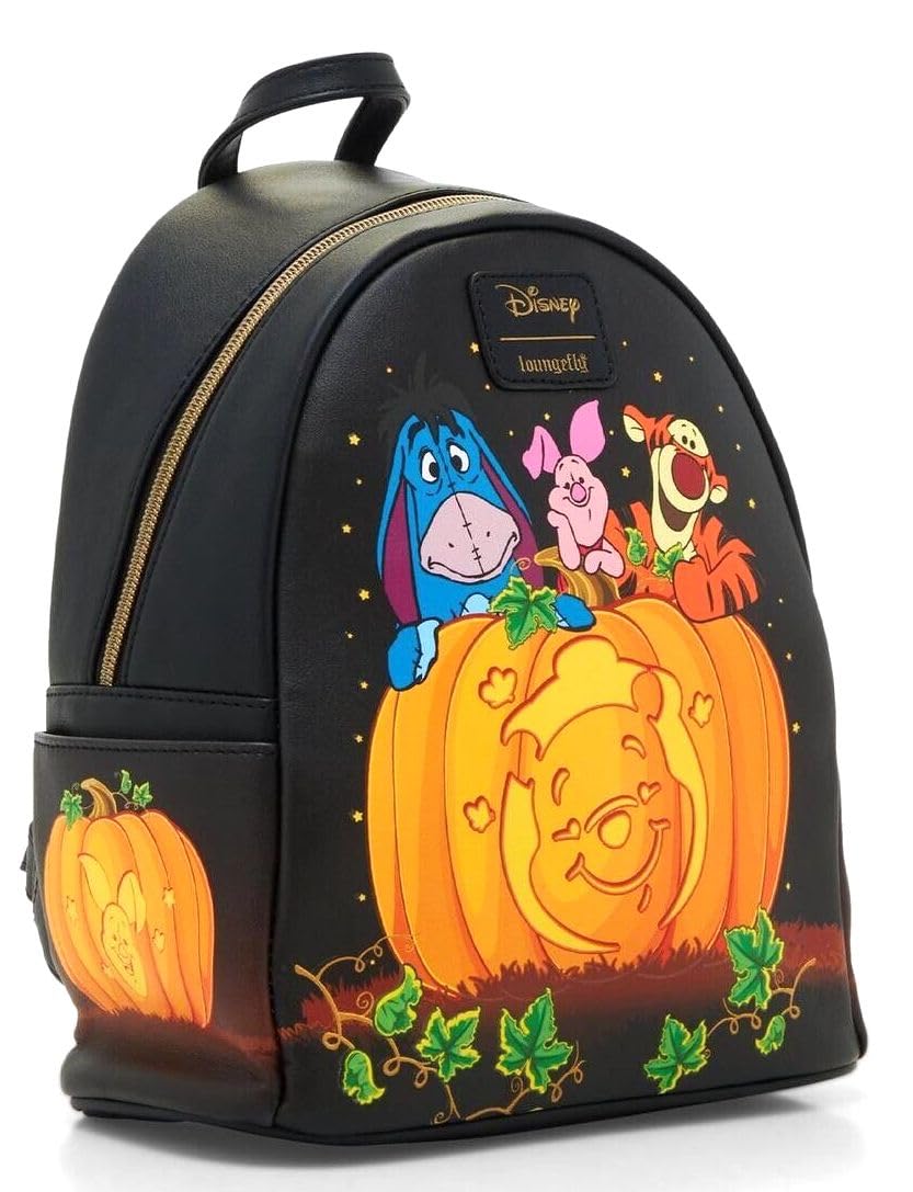Loungefly Disney Winnie The Pooh Pumpkin Glow-In-The-Dark Mini Backpack