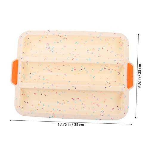 SOLUSTRE 3pcs Bread Mold Silicone Baking Mold Panetones Italianos French Bread Loaf Baking Bakery Tray Perforated Pan Kitchen Baking Gadgets Baking Bread Mold Silicone Bread Baking Mold