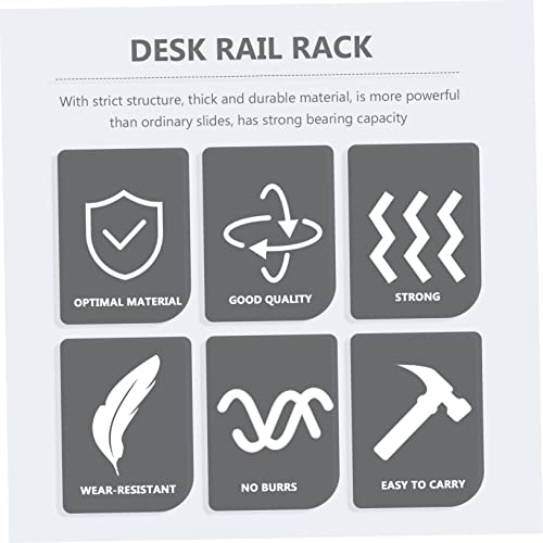 STOBOK 1 Pair Keyboard Rails Keyboard Stand for Desk Keyboard Holder Under Desk Keyboard Tray Slide Rail Work Desk Accessories Plastic Serving Tray Drawer Rails Durable Keyboard Slide Set