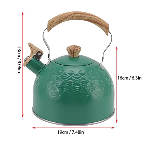 Whistling Kettle, Simple Filling Stainless Steel Stovetop Teapot Quick Heating for Office