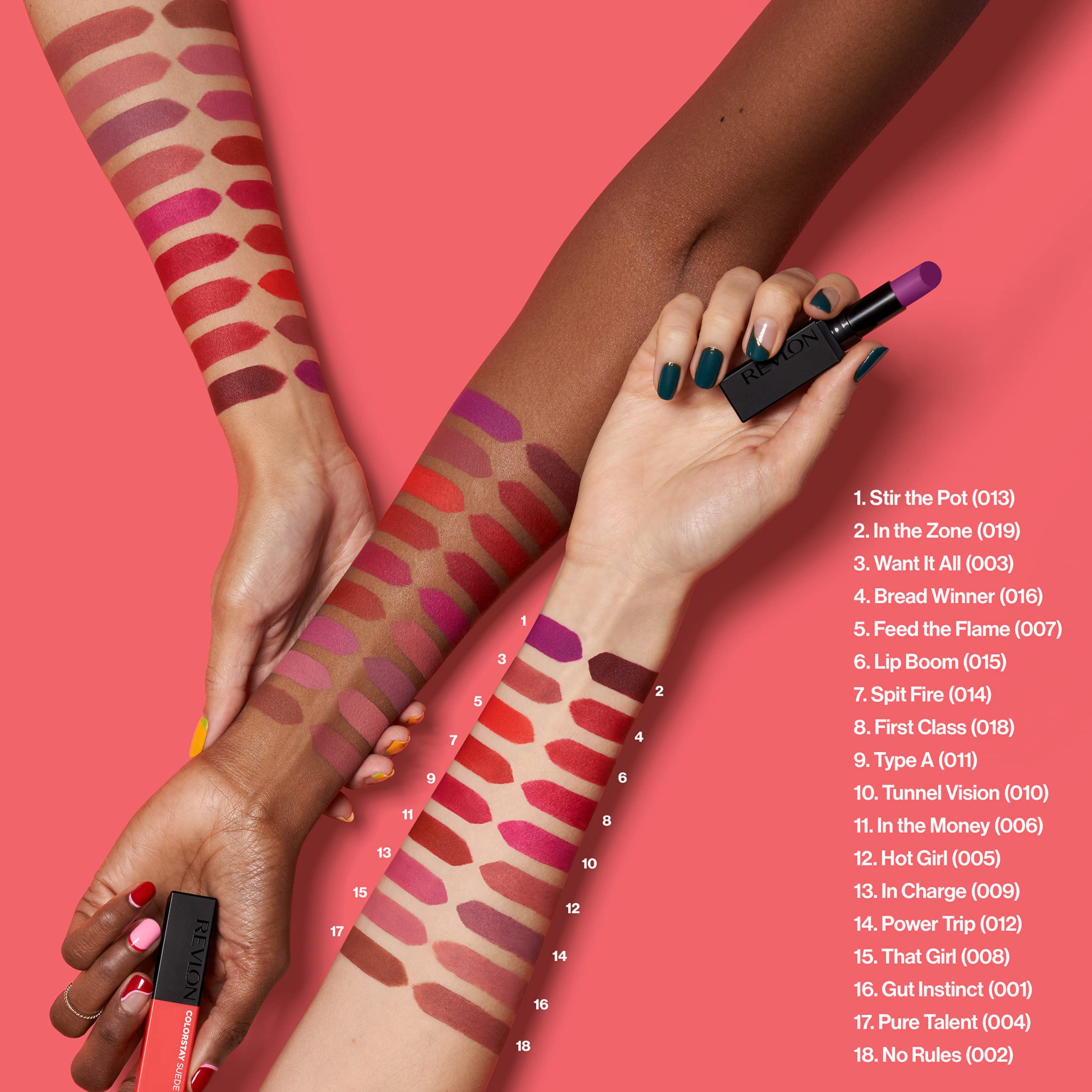 REVLON Lipstick, ColorStay Suede Ink, Built-in Primer, Infused with Vitamin E, Waterproof, Smudge-proof, Matte Color, 006 In The Money, 0.09 oz.
