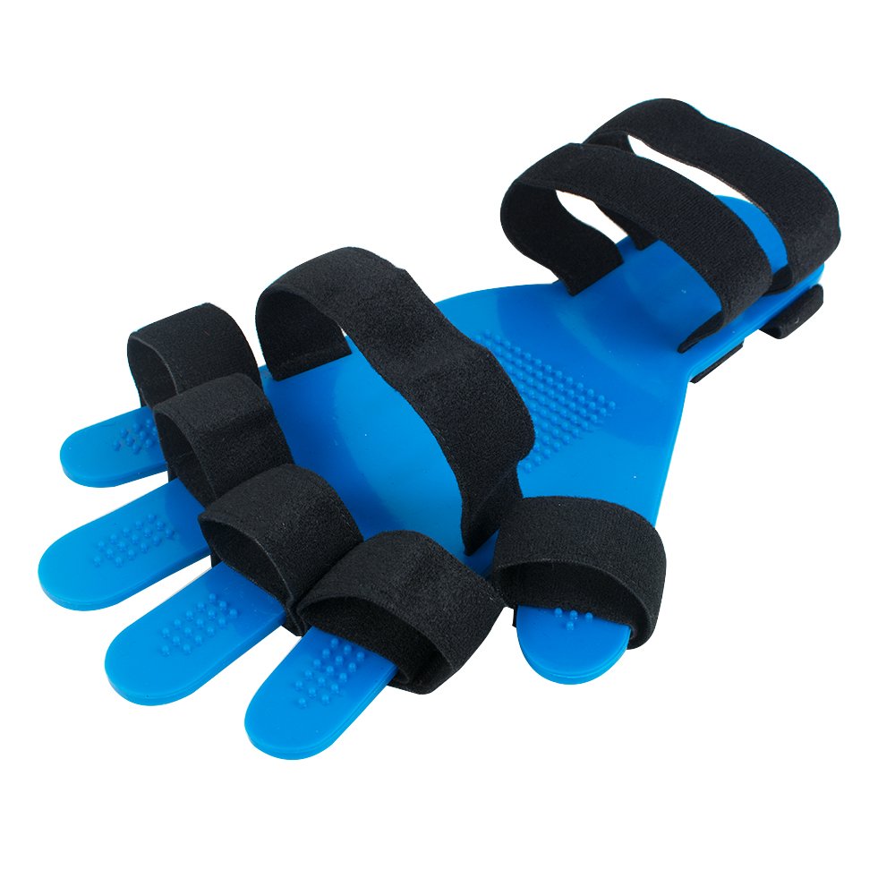 Jinon Finger Orthotics Points Fingerboard Stroke Hemiplegia Finger Training Device for Stroke/Hemiplegia/Traumatic Brain Injury(Right Hand/S) (Blue, Free Size)