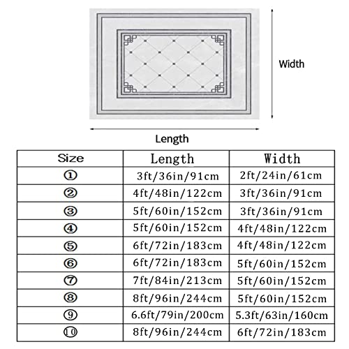 White Gold Rectangular Living Room Rug, Modern Minimalist Area Rug,Rug for Bedroom Low Pile Non-Slip Washable Soft Durable for Bedside Office Kids Room Studio Study Indoor