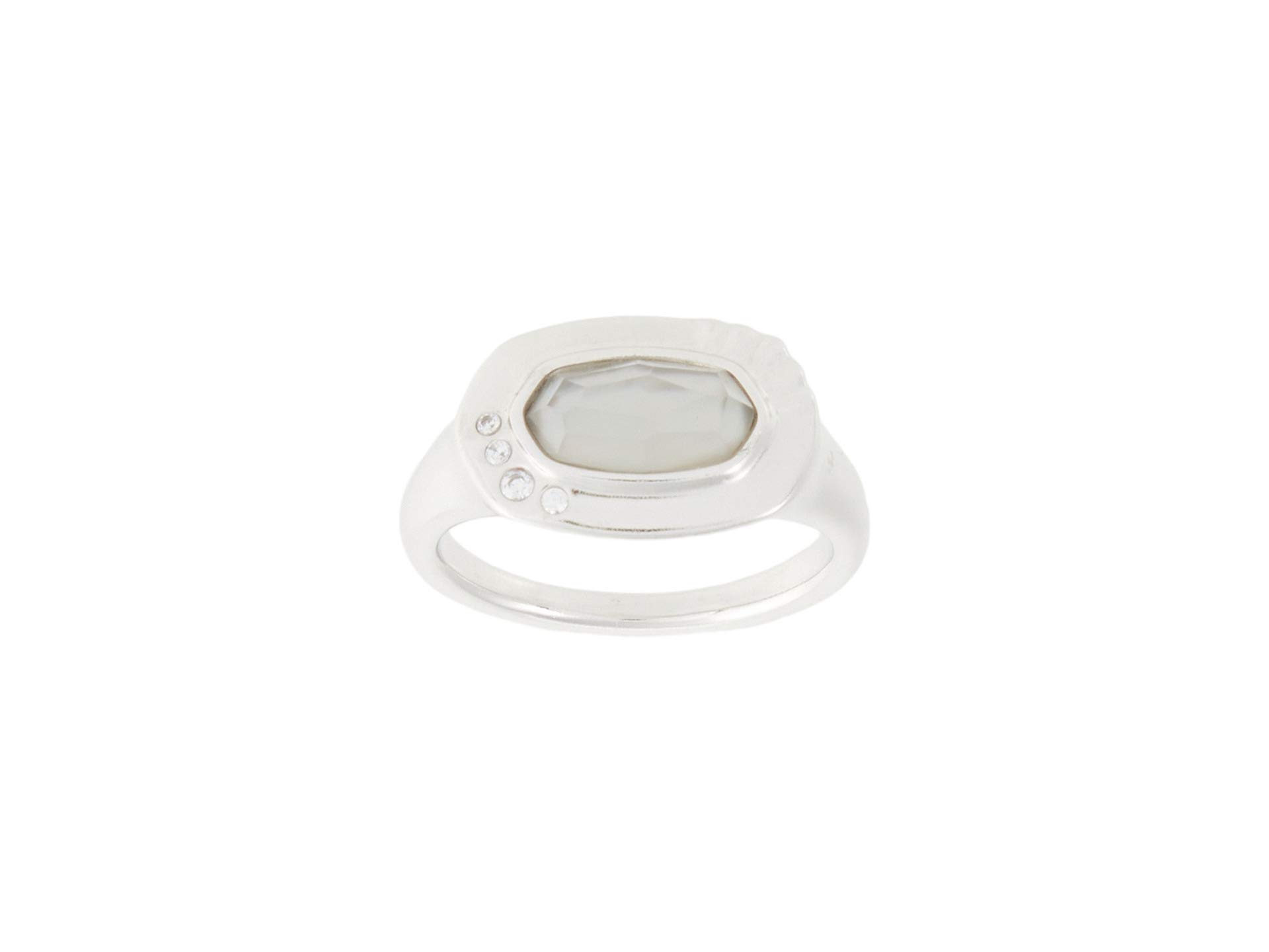 Kendra Scott Anna Band Ring Rhodium Gray Illusion 8