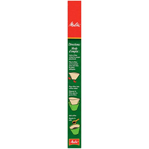 Melitta 6 Cone Coffee Filters, Unbleached Natural Brown, 40 Count (Pack of 6) 240 Total Filters Count - Packaging May Vary