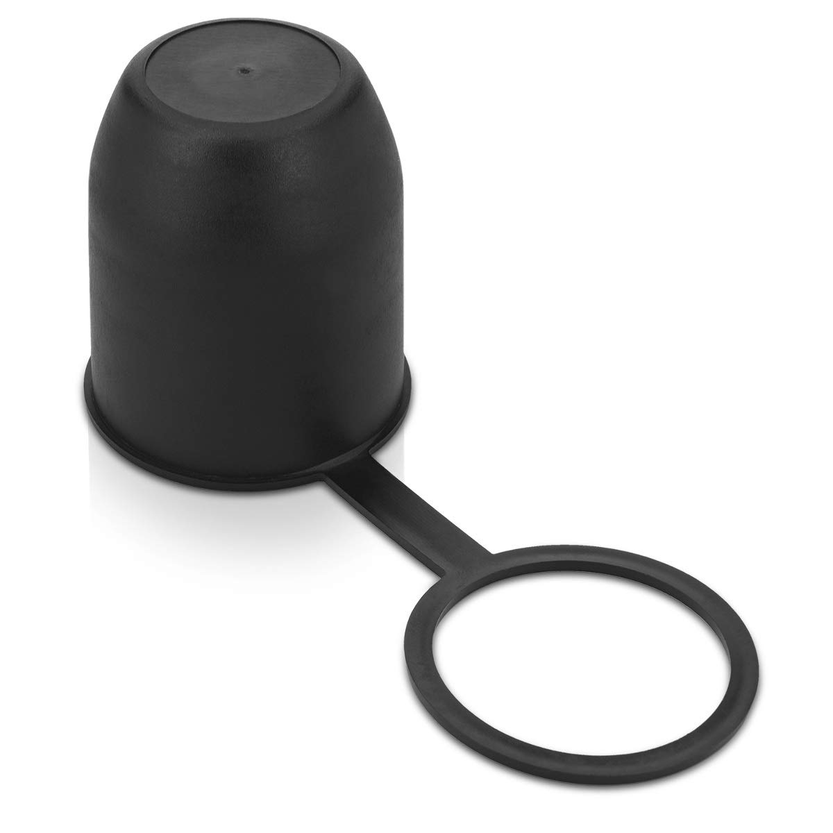 kwmobile Trailer Hitch Ball Cover - Plastic Tow Ball Cap Bumper Damage Protector for 2" (50mm) Towballs - Weatherproof and Car Wash Safe - Black