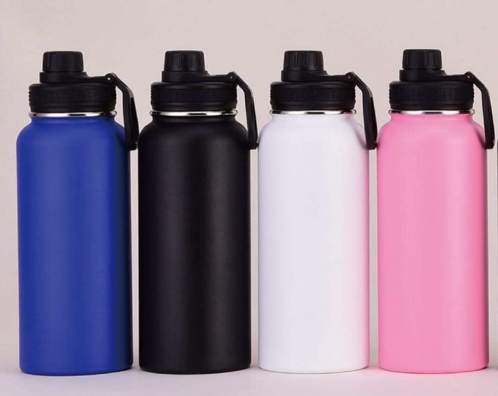 Stainless Steel Powder Coated Water Bottle 32oz (Pink)