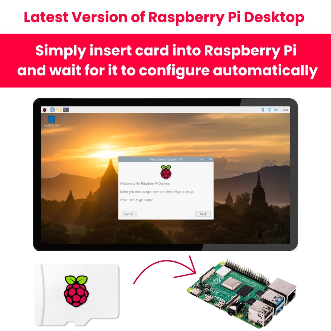 STEADYGAMER - 512GB Raspberry Pi Preloaded (Raspberry Pi OS/Raspbian) Evo Plus Micro SD Card | 400, 4, 3B+, 3A+, 3B, 2, Zero | Compatible with All Pi Models (512GB)