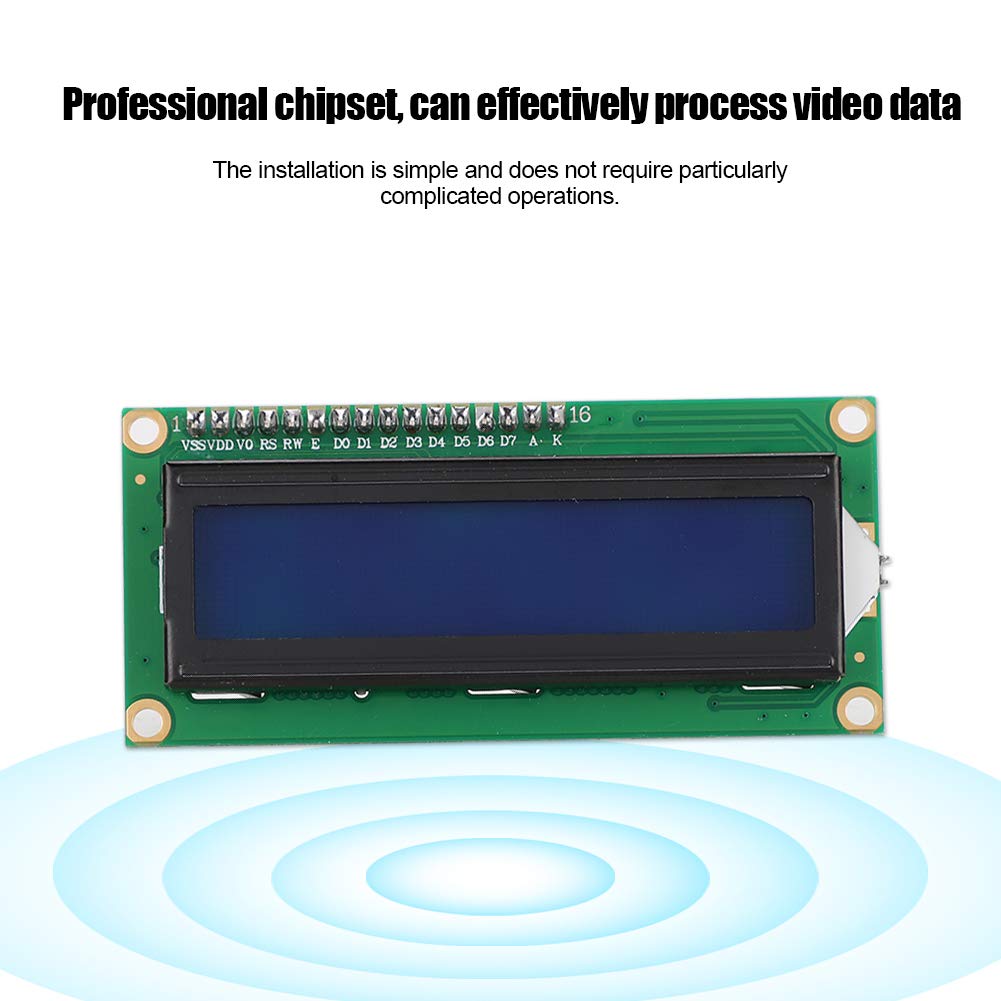 HW-060A LCD Display Module, 3.3V 1602 LCD Screen IIC I2C Module Interface Adapter for Arduino Uno Raspberry pi, Blue Backlight