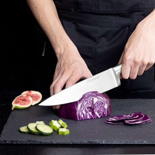 linoroso Knife Set with Gift Box, 14 Pcs Full Tang German Stainless Steel Knife Block Set with Scissors, Ultra Sharp Knife Sets for Kitchen with Wooden Block, Classic Series - Gift for Men & Women