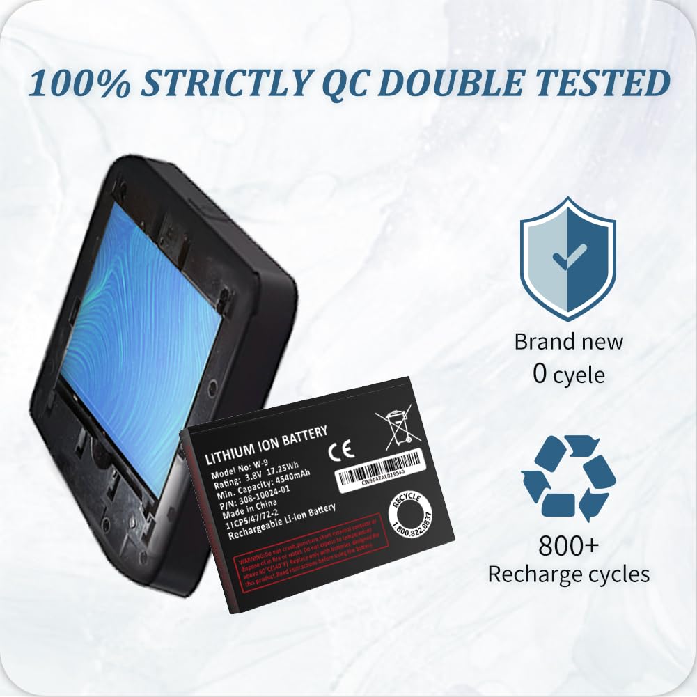 Soseieiu W-10a Battery,[𝟐𝟎𝟐𝟒 𝐍𝐞𝐰 𝐔𝐩𝐠𝐫𝐚𝐝𝐞𝐝] 5200 mAh Replacement Battery for Netgear MR1100 M1 Mobile Hotspot Router 3.85V/20.02Wh