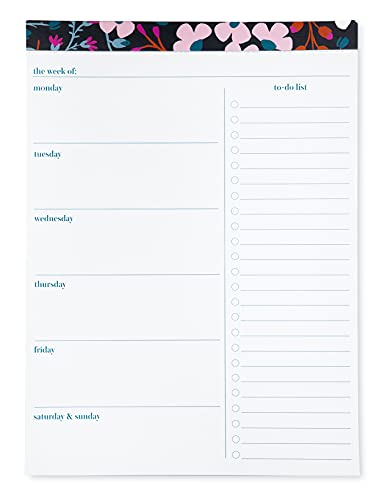 Kate Spade New York Weekly To Do List Notepad, Undated Daily Planner with 52 Sheets for 1 Year of Planning, Fall Floral