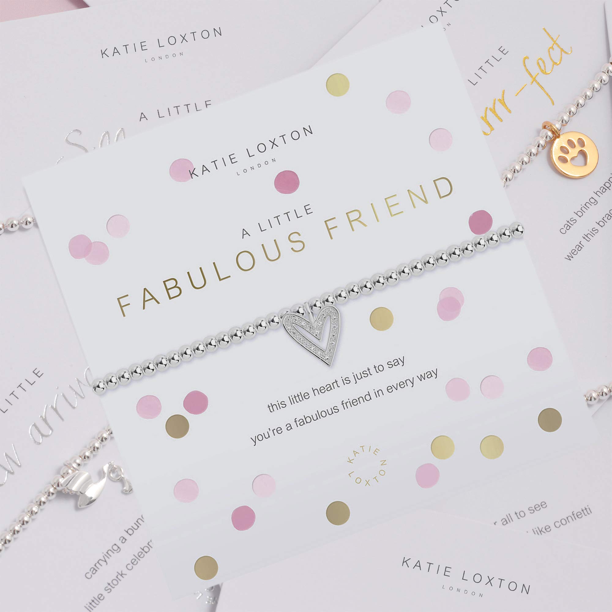 KATIE LOXTON a Little Confetti Fabulous Friend Womens Stretch Adjustable Band Fashion Charm Bracelet
