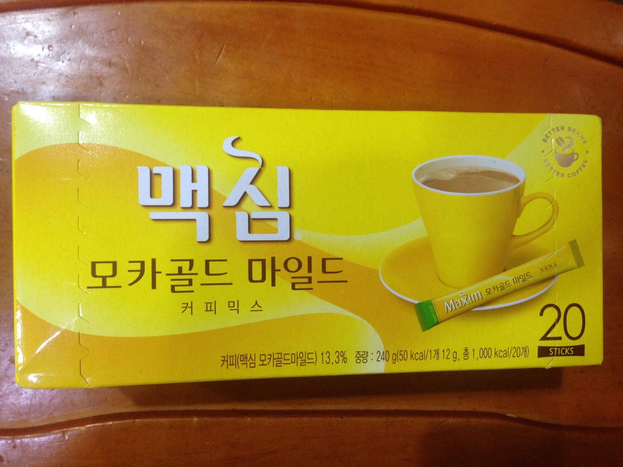 Maxim Mocha Gold Korean Instant Coffee 20 Sticks