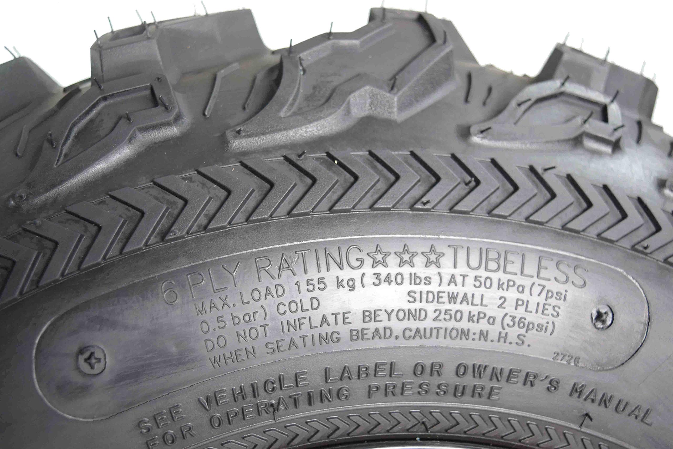 Kenda Bear Claw EX 25x8-12 Front ATV 6 PLY Tire Bearclaw 25x8x12 Tire (2 Pack)