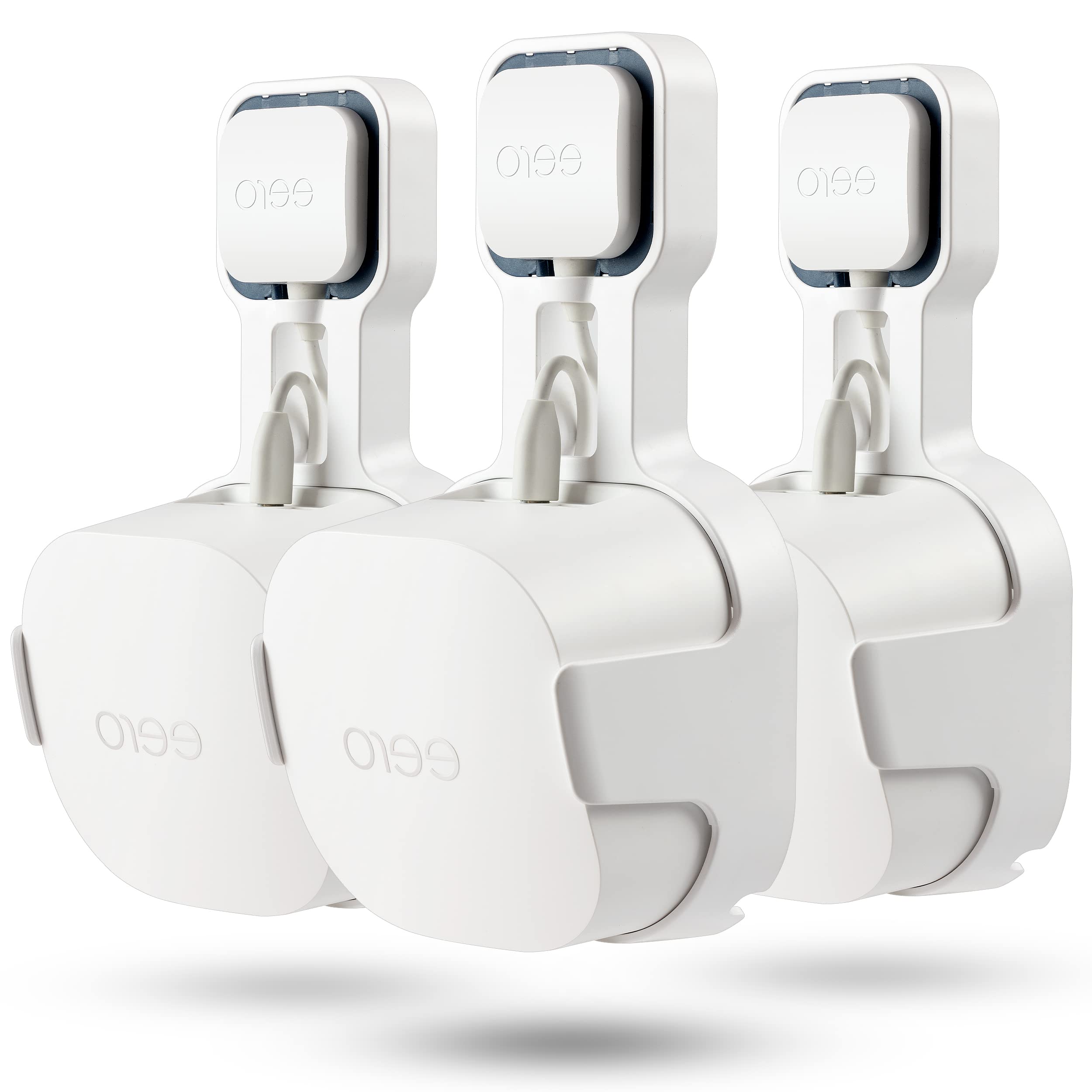 STANSTAR Wall Mount for Eero 6+ Dual-Band Mesh Wi-Fi 6+ Router, Sturdy Outlet Brackets Holder, Space Saving, Cord Management for Eero 6+ Plus Router Without Messy Wires and Screws (3Pack)