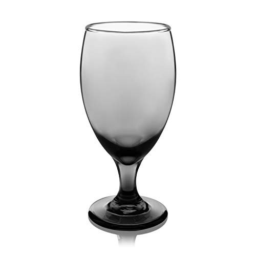 Libbey Classic Smoke Goblet Beverage Glasses, 16.25-ounce, Set of 6