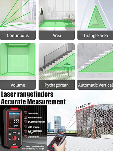 NOYAFA NF-518S Wall Scanner Stud Sensor 3IN1 Stud Detector Beam Detector Laser Rangefinder Digital Level Meter Tape Measure for Metal, Wood, Joists, AC Cord Rechargeable, Voice Annunciation