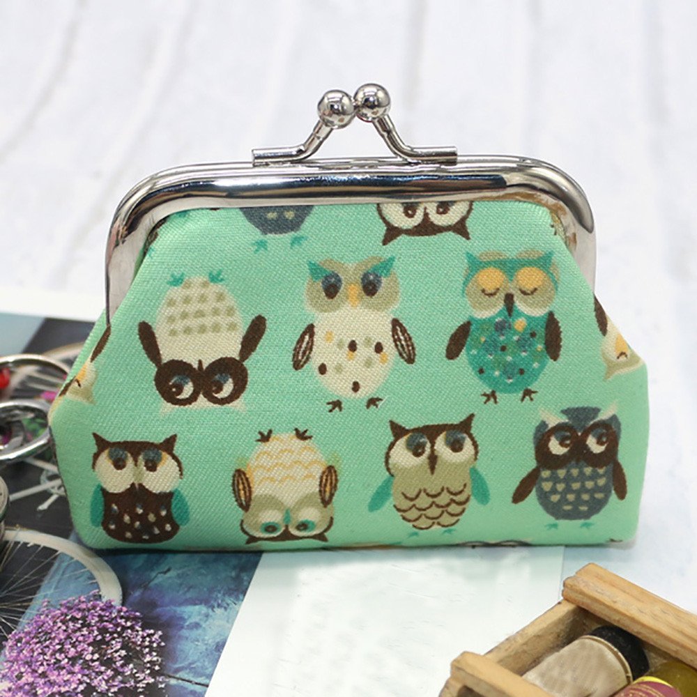 Slim Womens Wallet Purse Wallet Purse Holders Change Owl Bag Card Small Clutch Women's Wallet Mens Compact Wallets