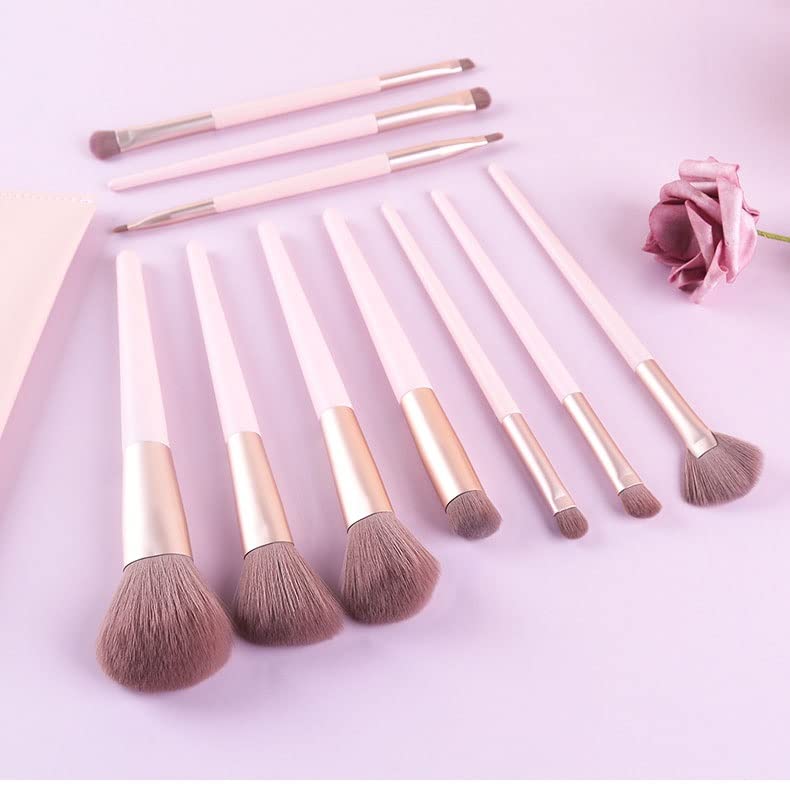 TREXD Set Of 10 Makeup Brushes Portable Makeup Tools Lip Brush Concealer Brush Eye Shadow Brush