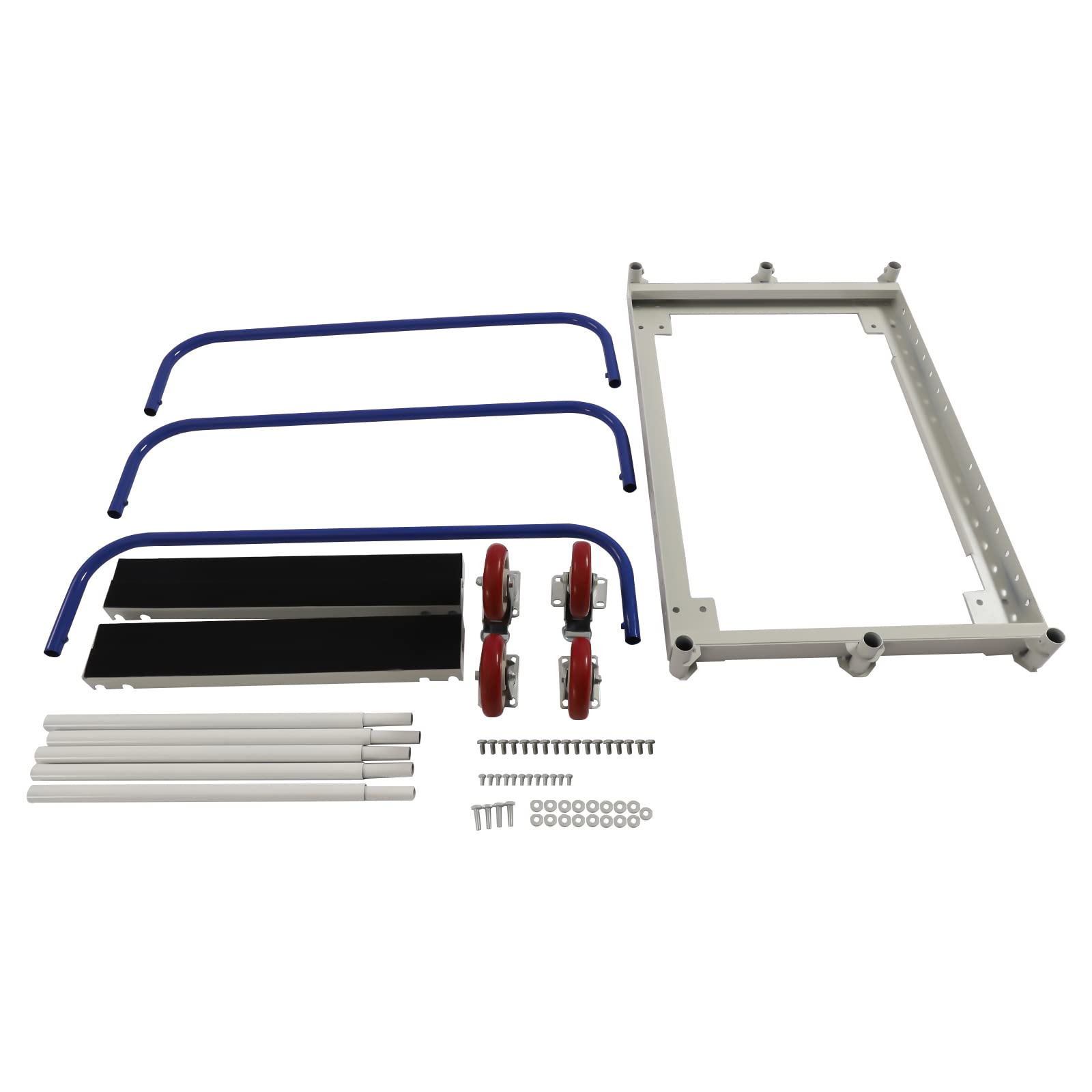 Steel Panel Truck with Swivel Casters, Steel Frame Panel Cart Dolly 1500 lbs Load Capacity, 35" Length x 20" Width