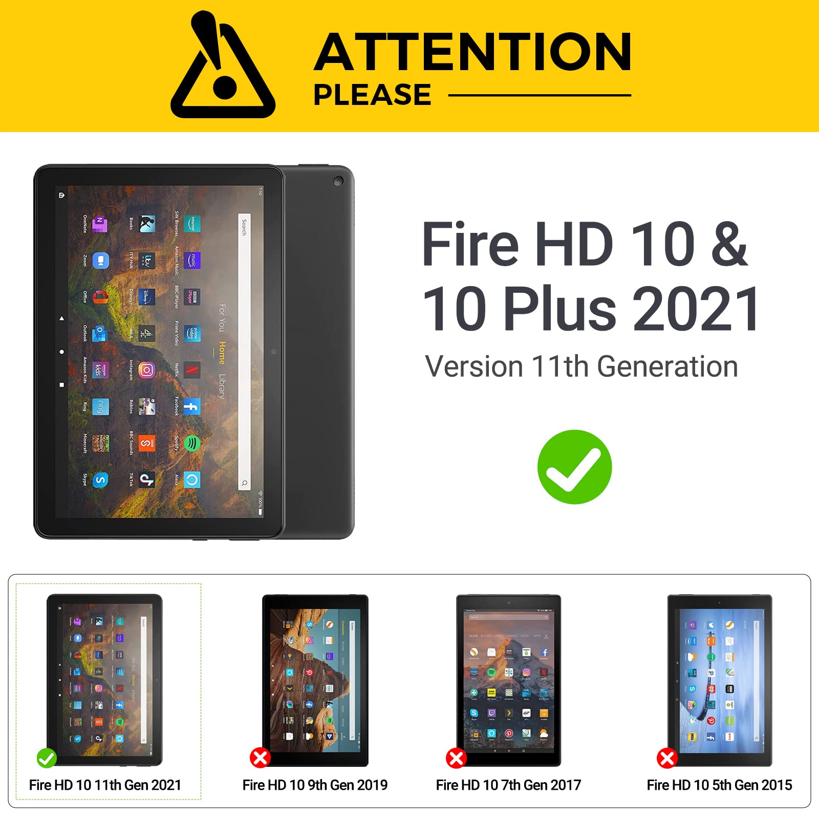 Simpleway Kids Case for Fire HD 8 Tablet 10th Generation 2020 Release, Fire HD 8 and HD 8 Plus Tablet Case for Kids,Shockproof Lightweight Rotating Foldable Handle Stand Holder Tablet Case Cover