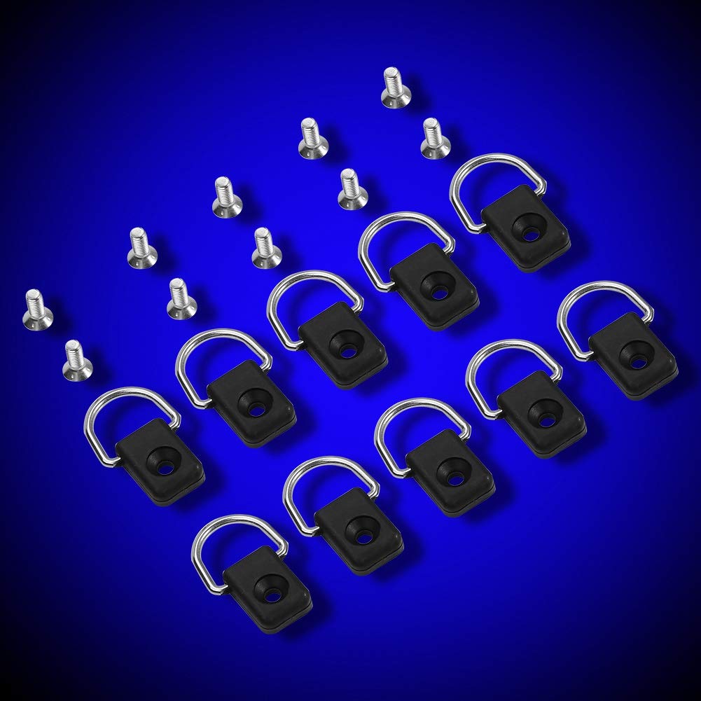 Kayak D Ring, 10 Pack Safety Fitting Canoe Kayak D Ring Outfitting Fishing Rigging for Bungee Kayak Boat Accessories