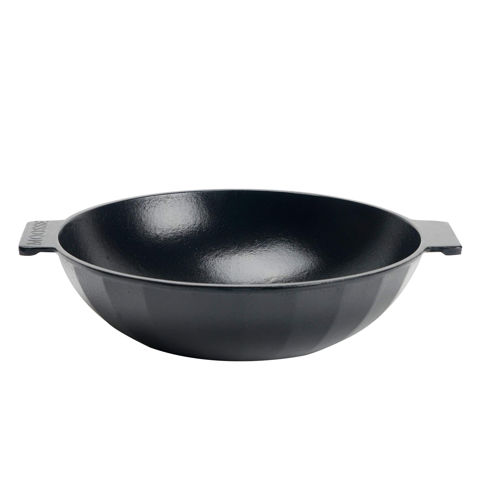 MOOSSE Premium Enameled Cast Iron Mini Wok Pan with Lid for Induction Cooktop, Stove, No Seasoning Required, 10.4β (26 cm)
