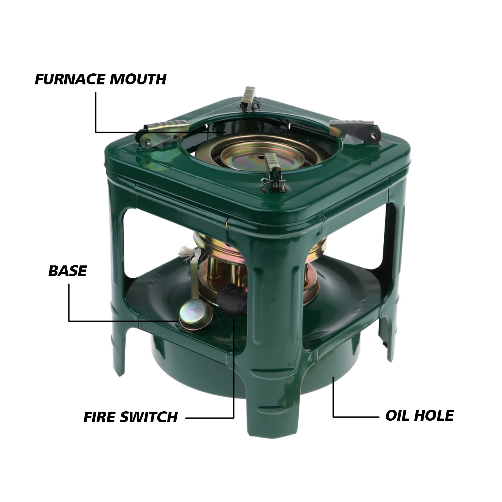 kesoto Lightweight Heater Stove, Compact Camp Stove for Backpacking, Camping, 18x17.5cm