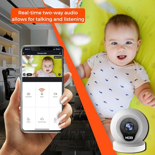 MobiCamĀ® Multi-Purpose Monitoring System, WiFi Video Baby Monitor - Baby Monitoring System - WiFi Camera with 2-Way Audio, Nursery Camera, Motion Detection Alert, Support Micro-SD for Extra Recording