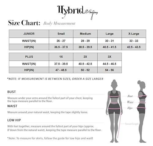 Hybrid & Company Womens Nylon Ponte Stretch Office Pencil Skirt Made below Knee KSK45002 1073T Black S