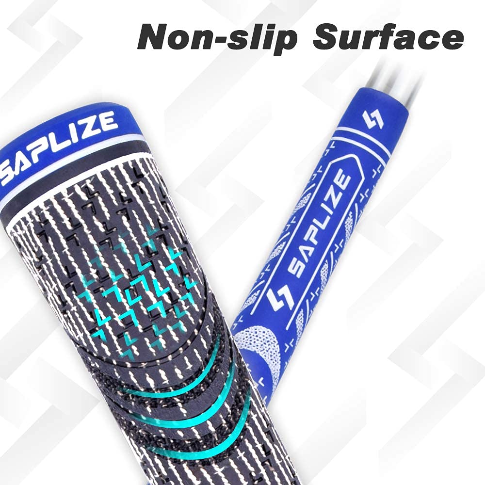 Hybrid Golf Grips Kit Midsize (with Tape, Solvent, Vise clamp) All Weather Multi Compound Golf Club Grips
