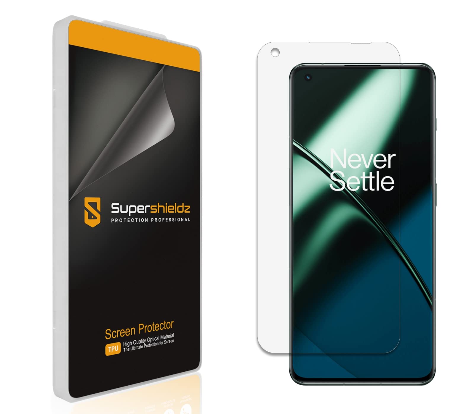 Supershieldz (2 Pack) Designed for OnePlus 11 5G Screen Protector, 0.15mm, High Definition Clear Shield (TPU)