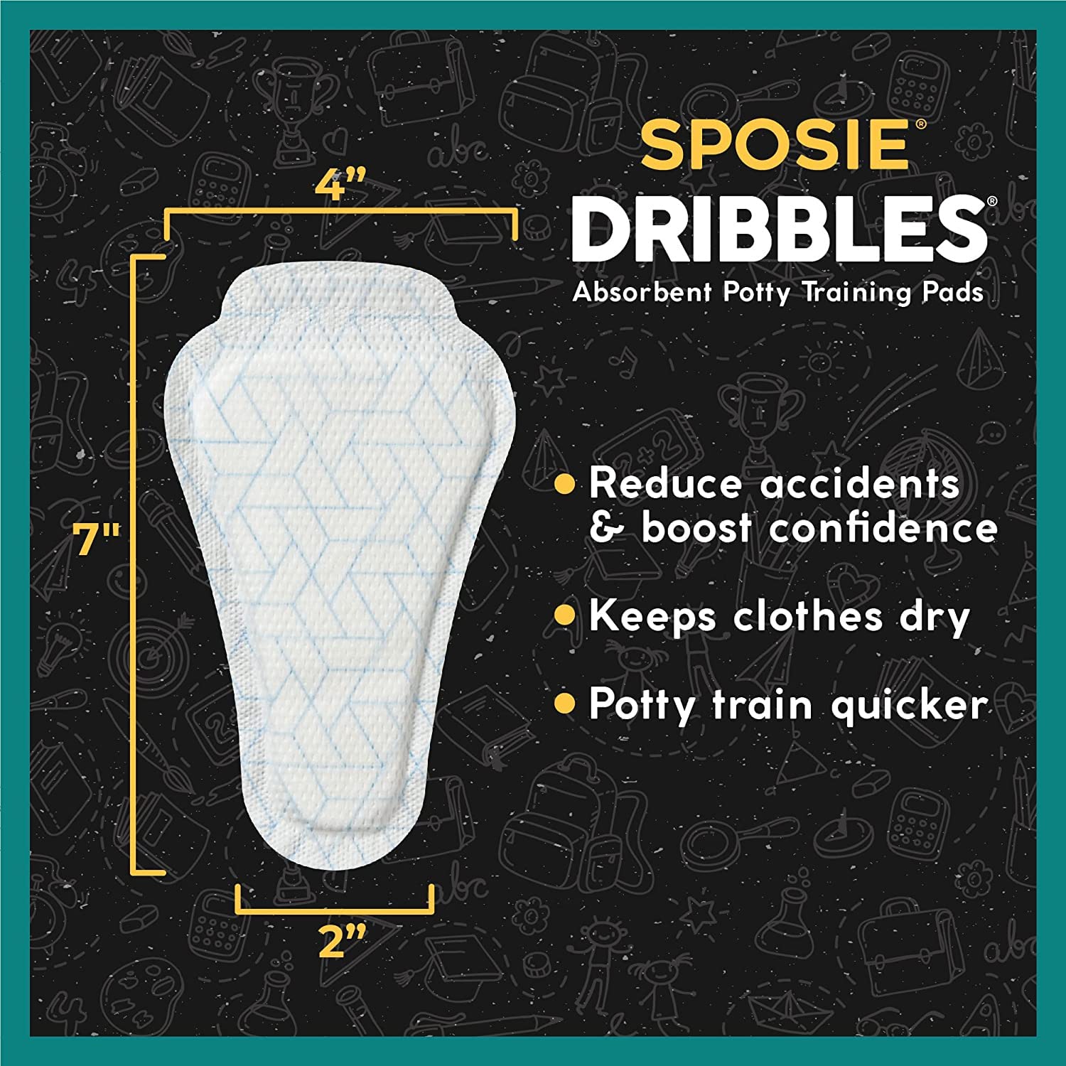 Sposie Diaper Booster Pads - Underwear and Diaper Liners for Potty Training, Potty Training Underwear Inserts and Incontinence Underwear Liners