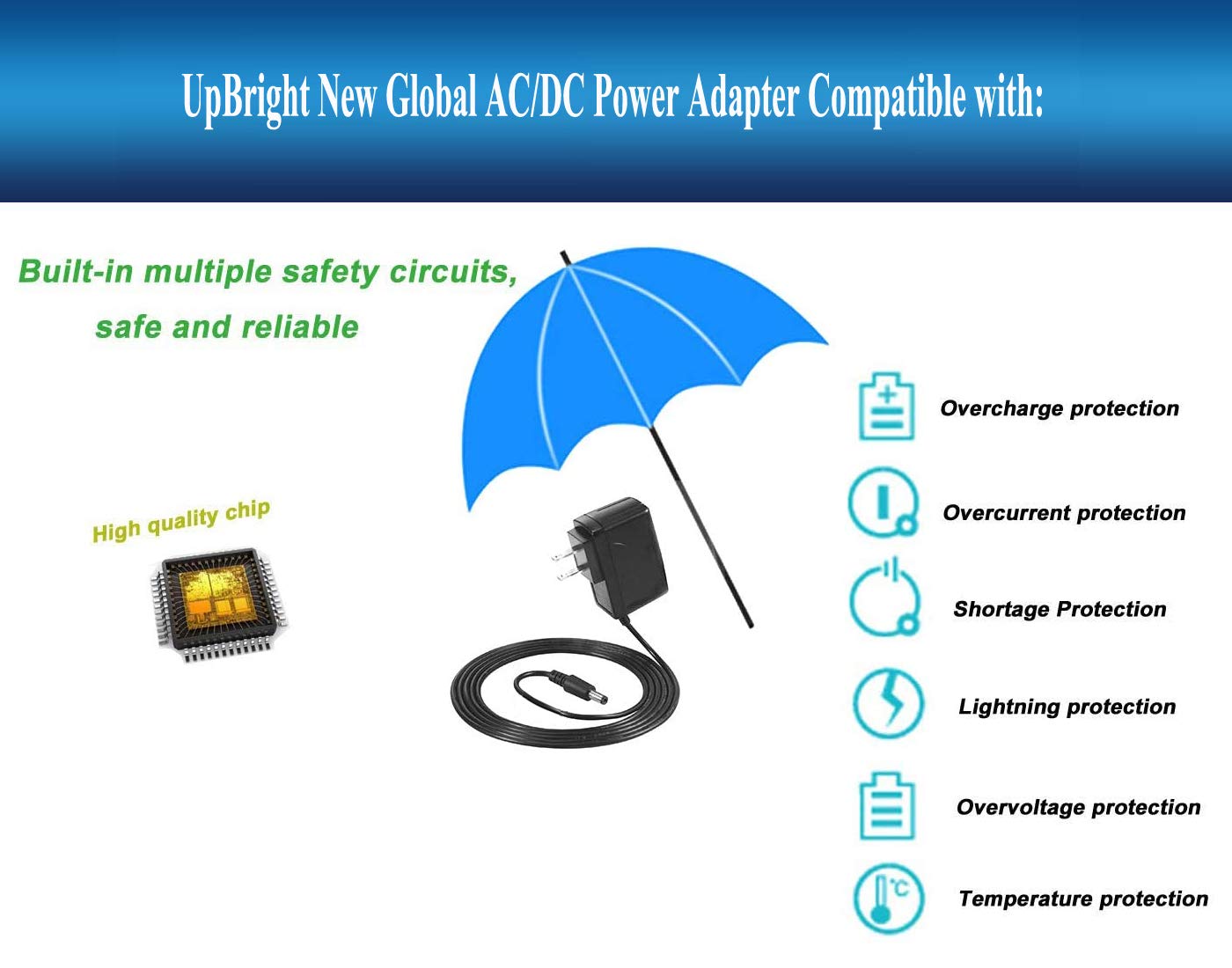 UpBright 5V AC/DC Adapter Compatible with Arcade1up MRV-C-01343 Marvel Super Heroes Capcom 2 Player Counter-Cade Superheroes Countercade Game Machine Arcade 1up 2A 2000mA Power Supply Cord Charger PSU