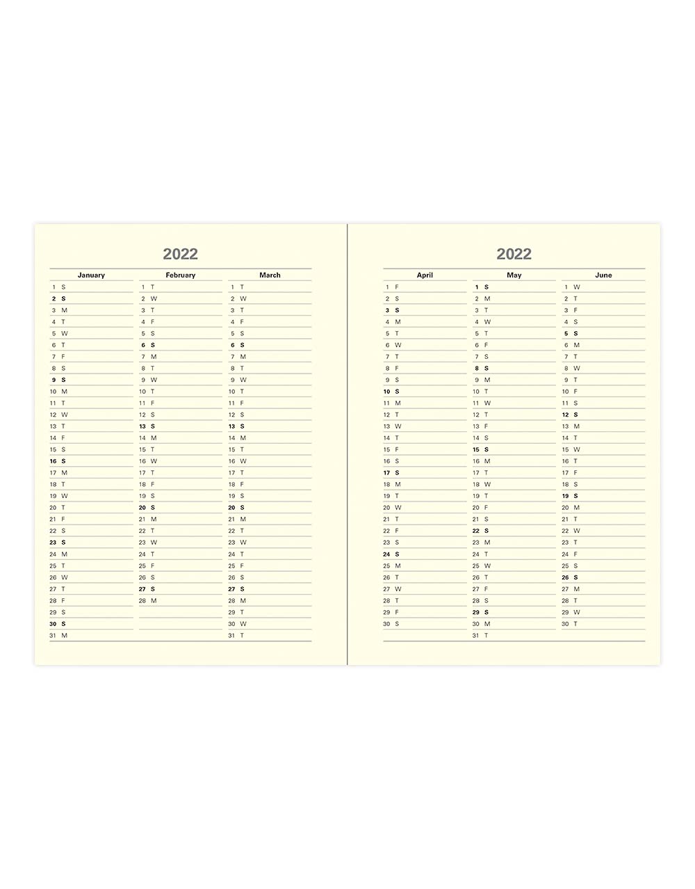 Letts Two Tone A6 Week to View 2022 Diary - Grey