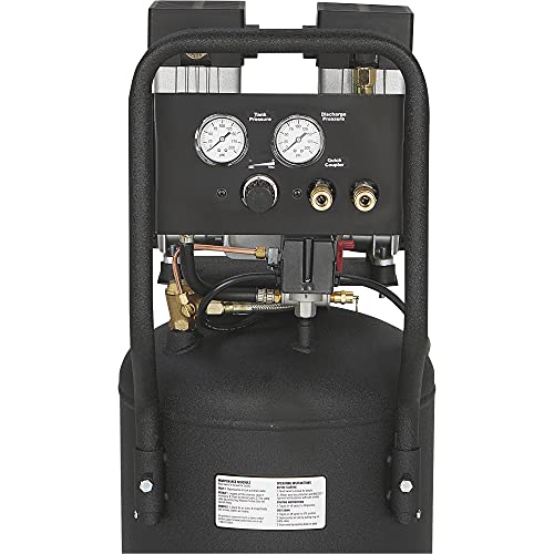 NorthStar Portable Electric Air Compressor - 2 HP, 20-Gallon Vertical Tank, Super-Quiet Operation, Oil-Free Pump, 5.4 CFM @ 90 PSI