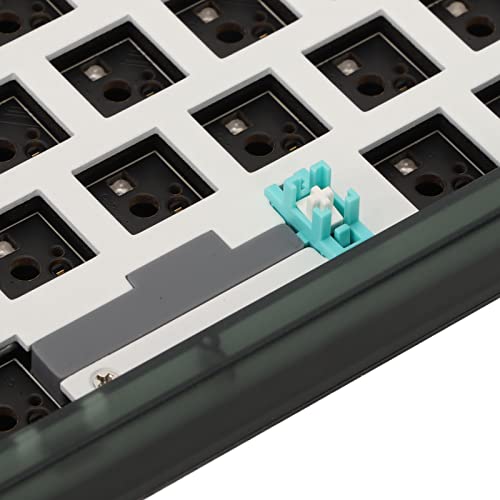 RGB Modular Mechanical Keyboard, DIY 67 Keys Hot Swappable 3pin 5pin Switch Custom Gaming Keyboard Programmable Triple Mode Bluetooth 5.0 USB C 2.4GHz Customized Keyboard Kit(Transparent Green)